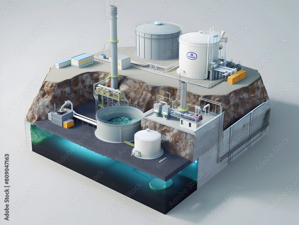 Comprehensive 3D Diagram Illustrating the Complete Lifecycle of Nuclear ...