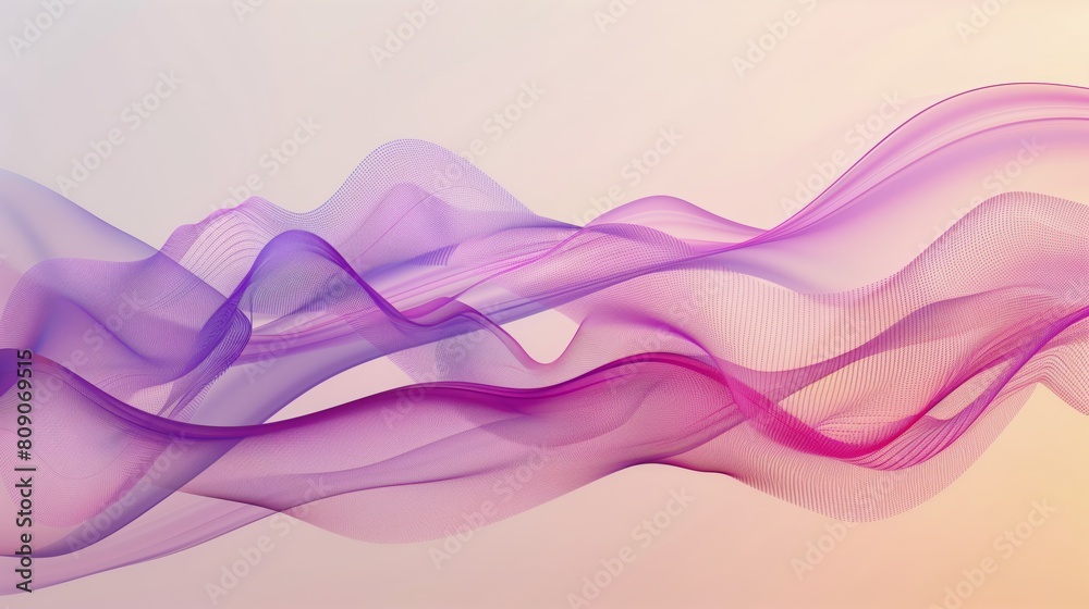 Vibrant Sinuous Forms: Ethereal Purple Waves with a Mesh Texture ...
