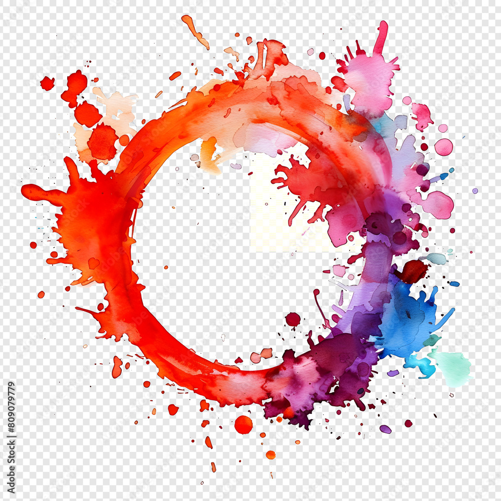 Stain ring watercolor circle mark glass red drink isolated paper cup ...