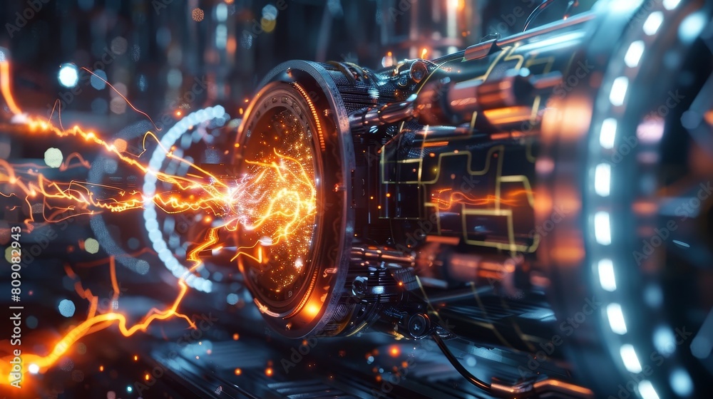 A quantum computer harnesses the raw power of electricity, symbolized ...