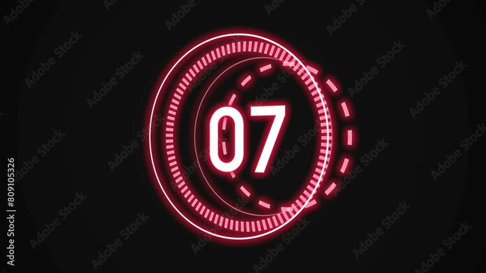 Futuristic HUD Circle Countdown Sideways Loading Logo Reveal Stock ...