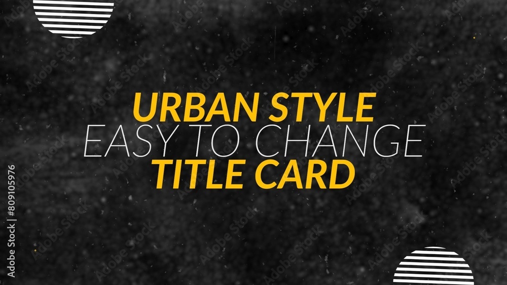 Modern Urban Animated Text Title Intro Stock Template | Adobe Stock