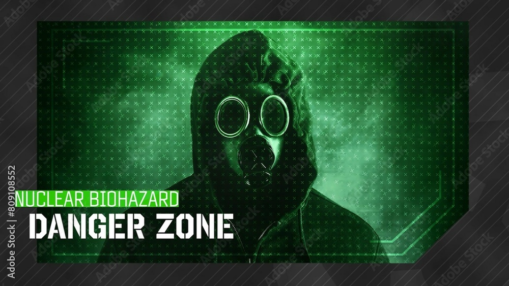 Nuclear Biohazard Quarantine Warning Intro Stock Template | Adobe Stock