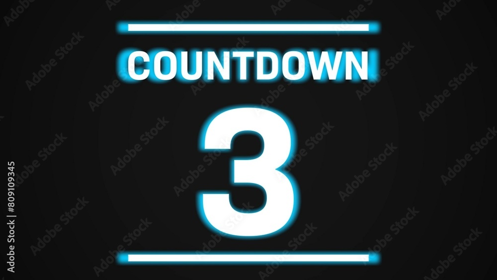 Clean Glowing Countdown Timer & Logo Reveal Stock Template | Adobe Stock