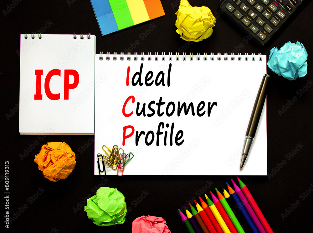 ICP ideal customer profile symbol. Concept words ICP ideal customer ... ICP ideal customer profile symbol. Concept words ICP ideal customer ...