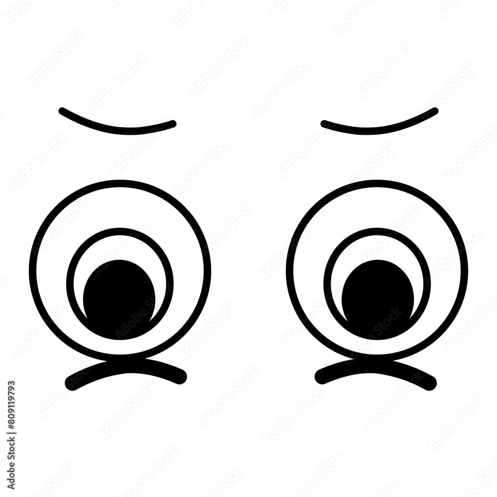Cartoon Cute eyes Stock Vector | Adobe Stock