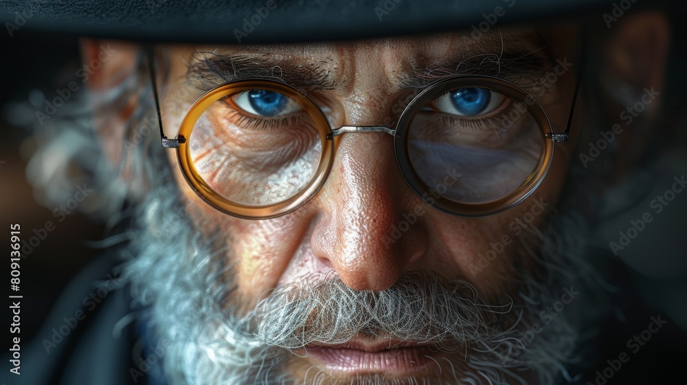 Rabbi with papoot wearing traditional clothes and hat. Male cartoon ...