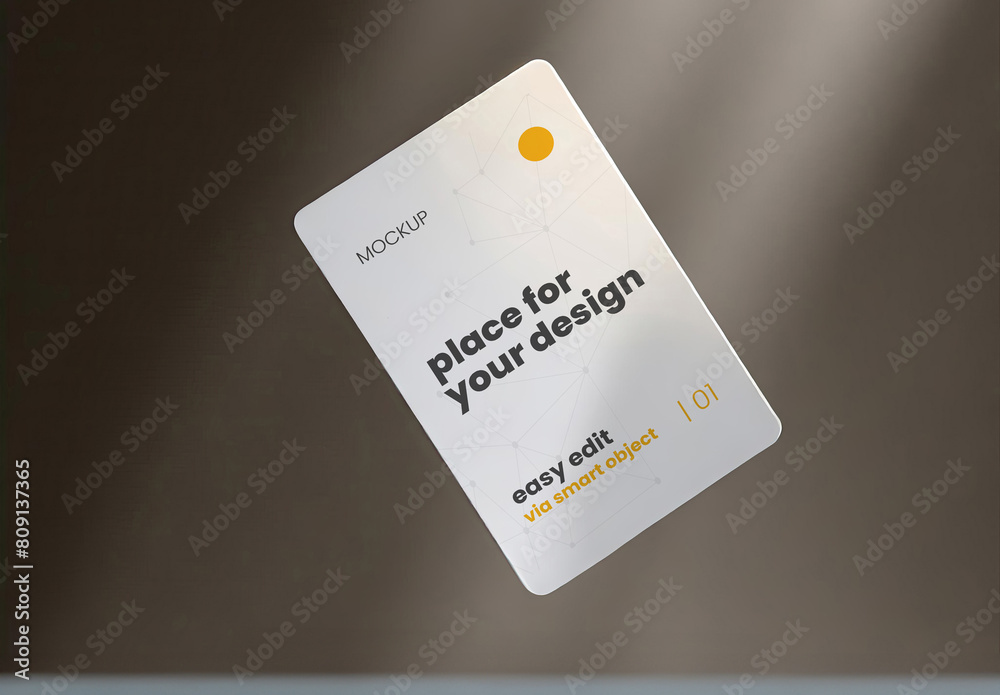 Plastic card floating spot illuminated Mockup 04 Generative Ai Stock ...