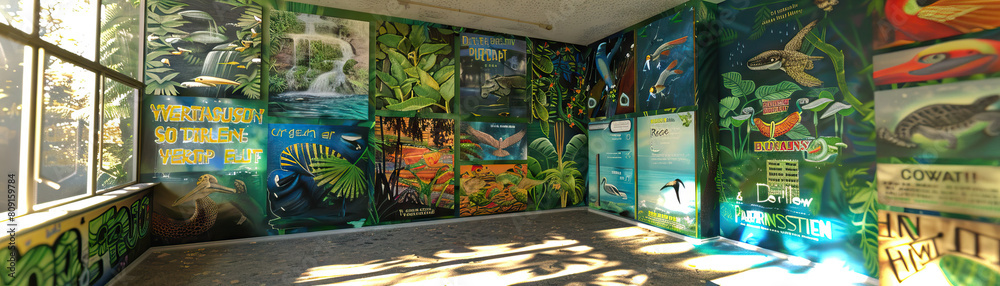 Environmental Activist's Wall: Covered in environmental advocacy ...