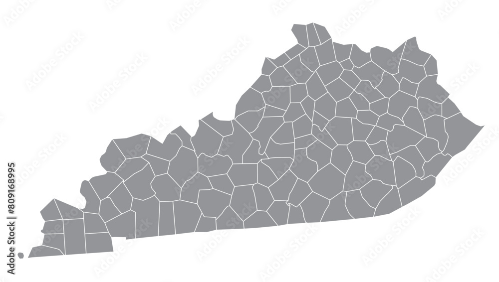 Map of the US states with districts. Map of the U.S. state of Kentucky ...