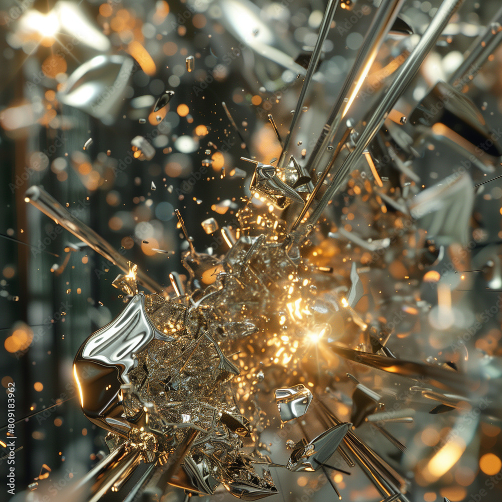 Broad Illustration of Silver and Gold Particle Collision: A Visual ...