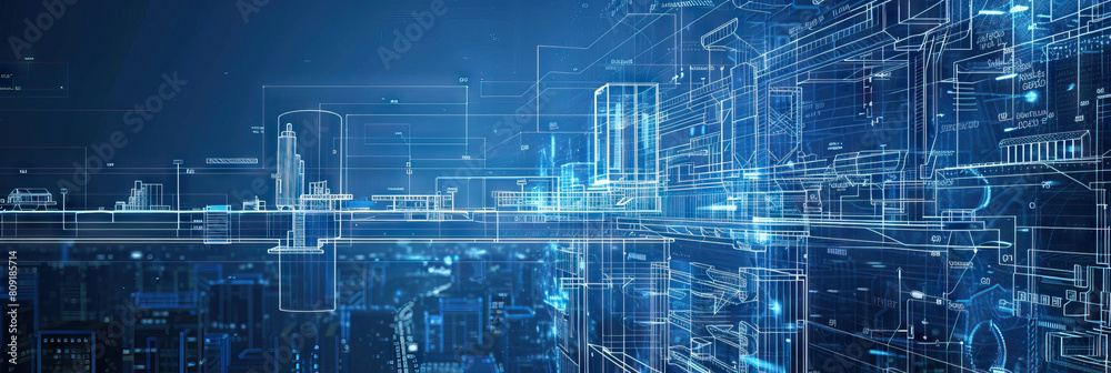 Civil Engineer's Wall: Featuring blueprints of infrastructure projects ...