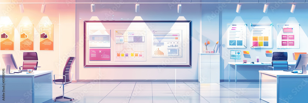 Marketing Agency Wall: Covered in marketing campaign visuals ...