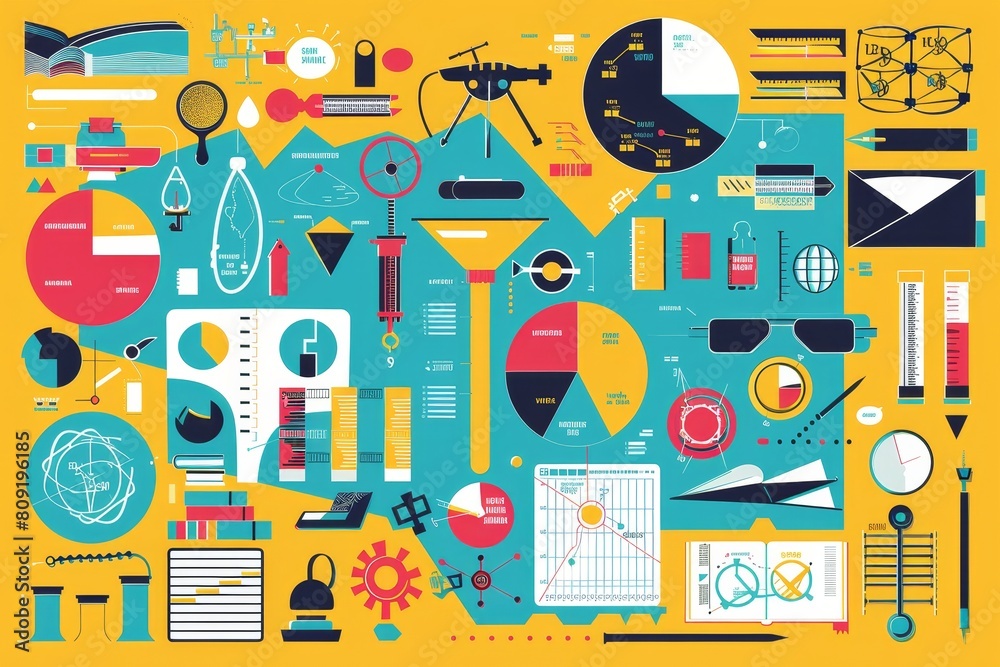 Illustrated in vibrant colors, a poster showcases a myriad of topics ...