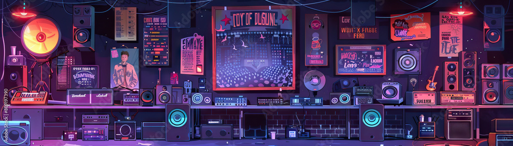 Music Festival Organizer's Wall: Featuring festival lineup posters ...