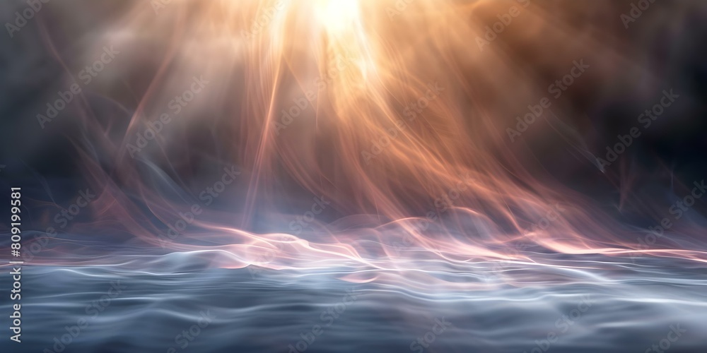 Photographic Captures of Divine Light in Heaven and Earth. Concept ...