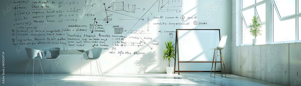 Mathematician's Office Wall: Displaying mathematical formulas, proof ... Mathematician's Office Wall: Displaying mathematical formulas, proof ...