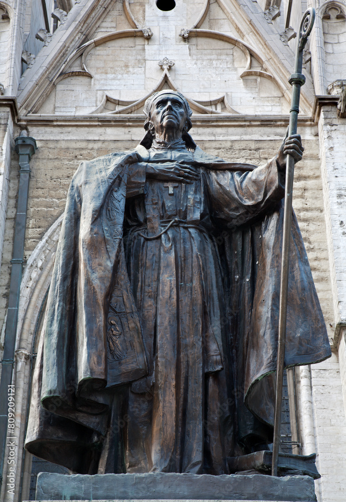 Poster Brussels - cardinal Mercier statue by st – Wall Art | UkPosters