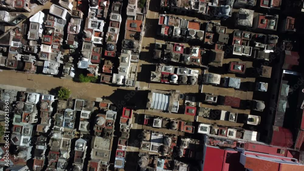 Ancient graveyard in Buenos Aires. Historic cemetery, necropolis ...
