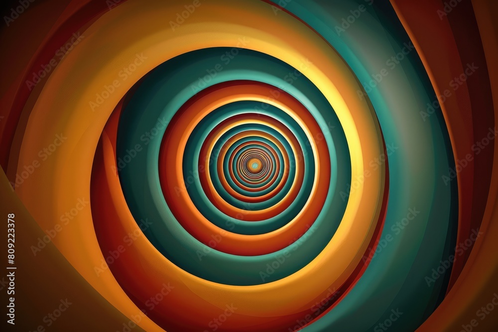 Hypno Spiral. Abstract Art Animation of a Rotating Spiral in Ascending ...