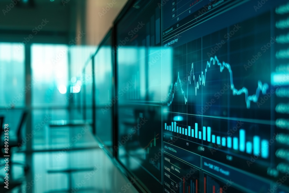 A computer screen displaying a detailed chart with various data points ...