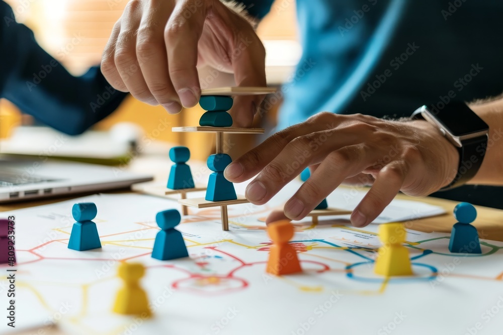 Diverse group of individuals engaging in strategic gameplay on a ...