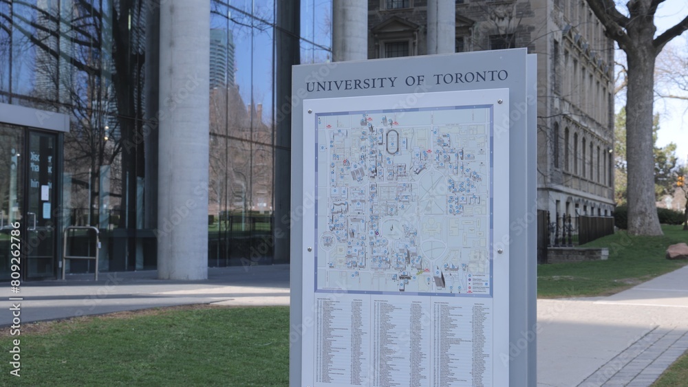 Map of the University of Toronto - TORONTO, CANADA - APRIL 15, 2024 ...