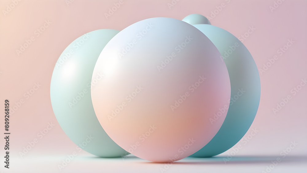 Pastel colored circular sphere, geometric graphic diagram that can be ...