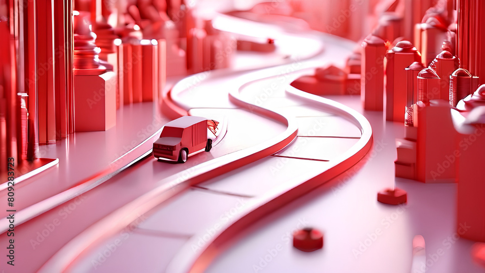 Online Retail Exploration - 3D Rendered, Charting Infinite Routes: AI ...