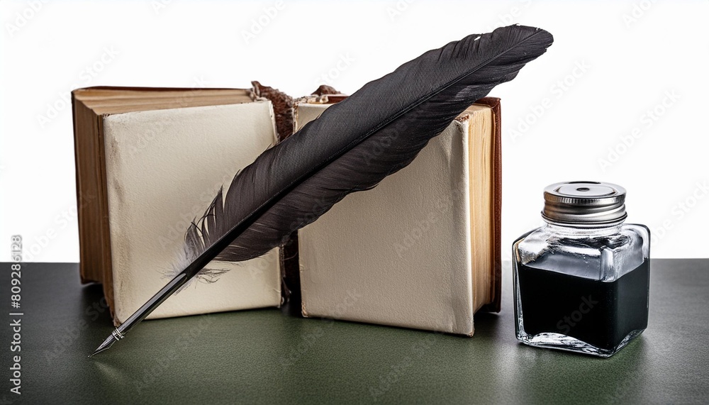 quill and inkwell representing traditional legal documentation isolated ...