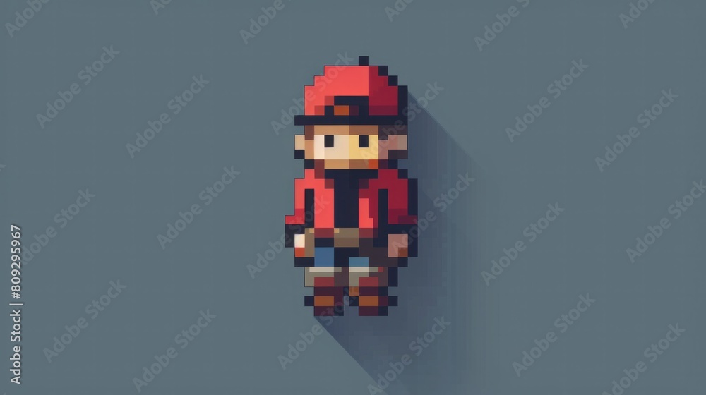 Pixel Art Icon: An icon depicting a small pixelated character or object ...