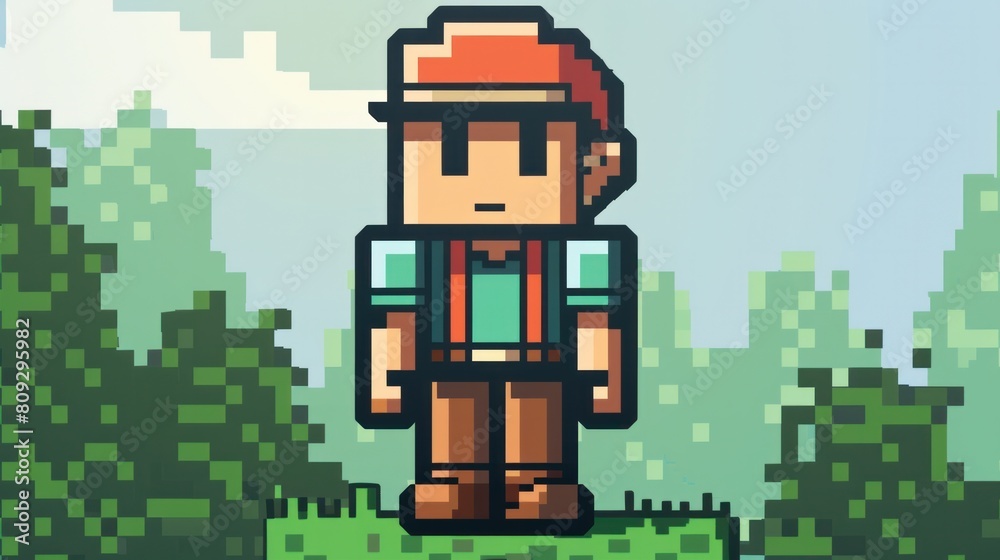 Pixel Art Icon: An icon depicting a small pixelated character or object ...