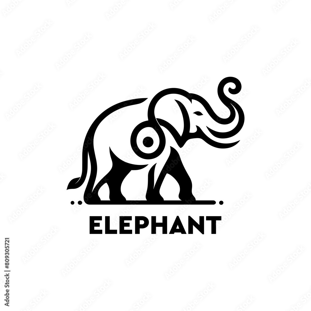 elephant outline illustration, black elephant art, elephant outline illustration, elephant ...