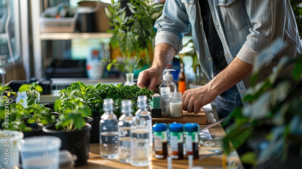 a detailed tutorial session where a hydroponics expert demonstrates how ...