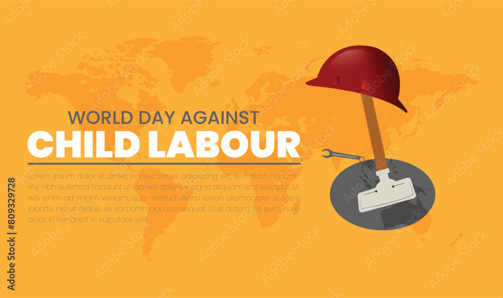 World day against Child Labor. Let's bring child labor down. Kids ...