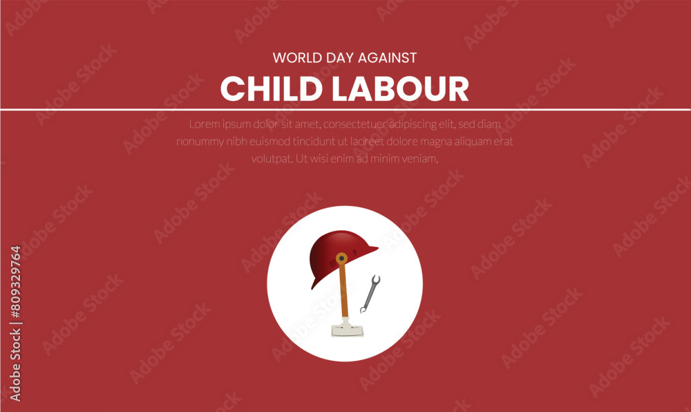 World day against Child Labor. Let's bring child labor down. Kids ...