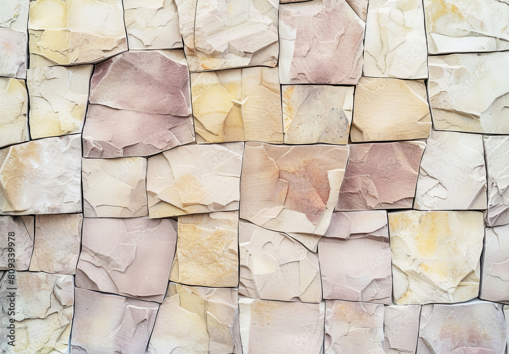 Close up of textured stone wall surface with natural stones, abstract ...