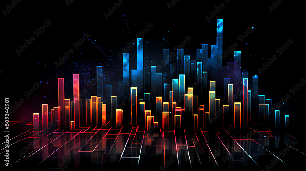 Stock market background with rising chart and financial data Stock ...
