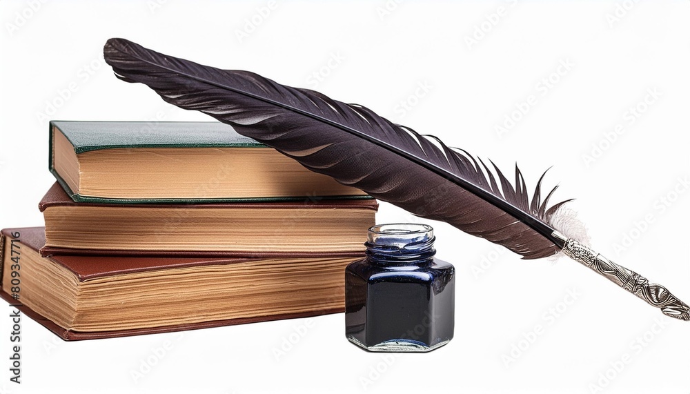 quill and inkwell representing traditional legal documentation isolated ...