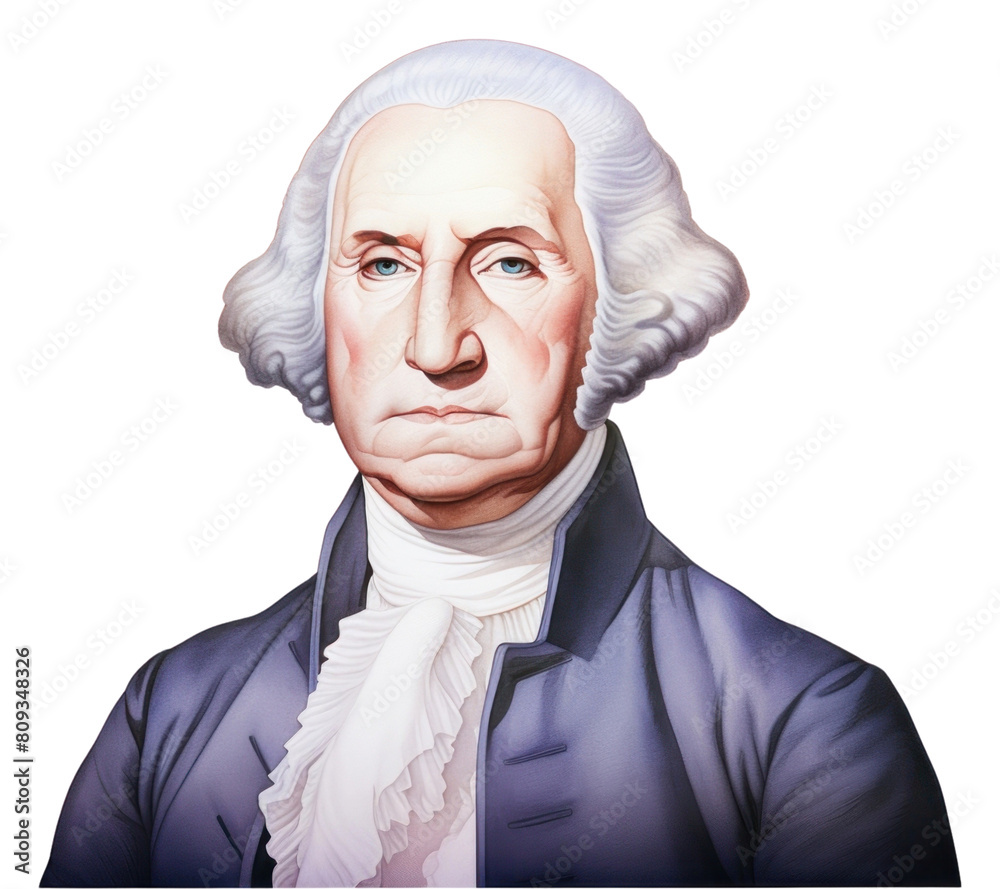 PNG George washington portrait sketch adult. AI generated Image by ...