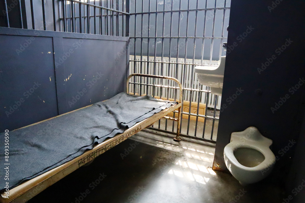 Penitentiary Prison Jail, view inside a cell Stock Photo | Adobe Stock