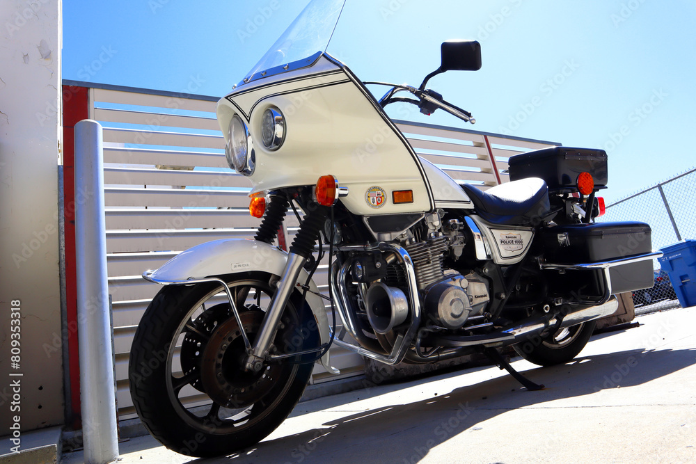 Kawasaki 1000 Police Motorcycle, The Los Angeles Police Department LAPD Kawasaki KZ1000P Stock ...