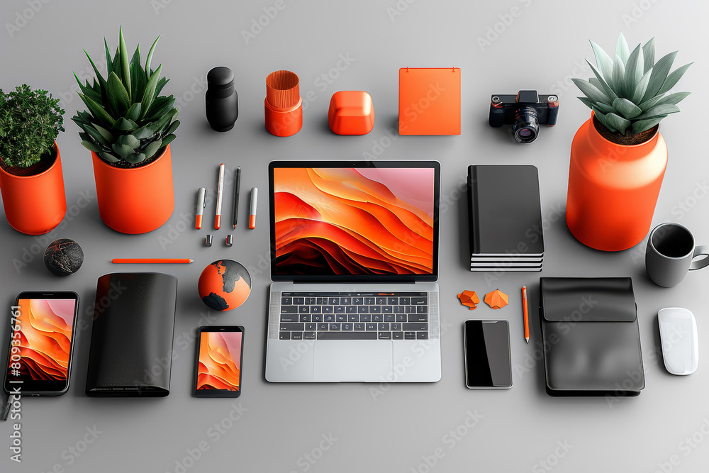 Brand identity mockups presenting logos, color palettes, and brand ...