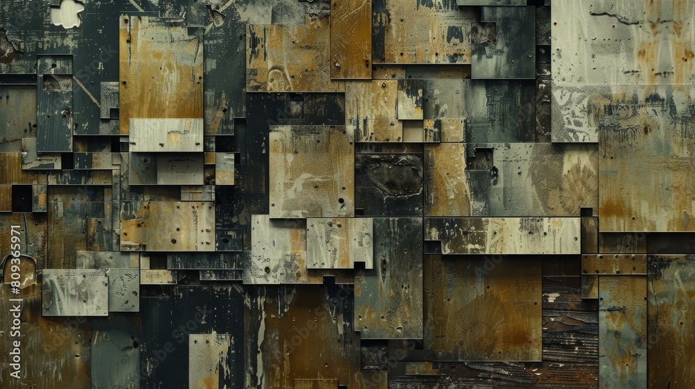 Dynamic layered collage template Staggered rectangular photos for depth ...