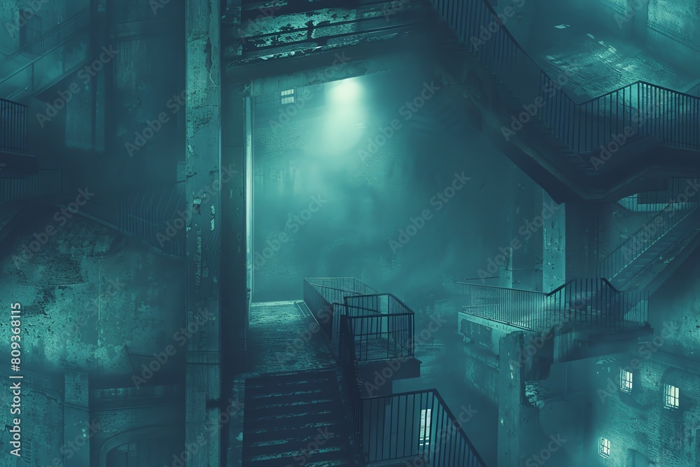 Craft a visual narrative of a dystopian world drawn from classic ...