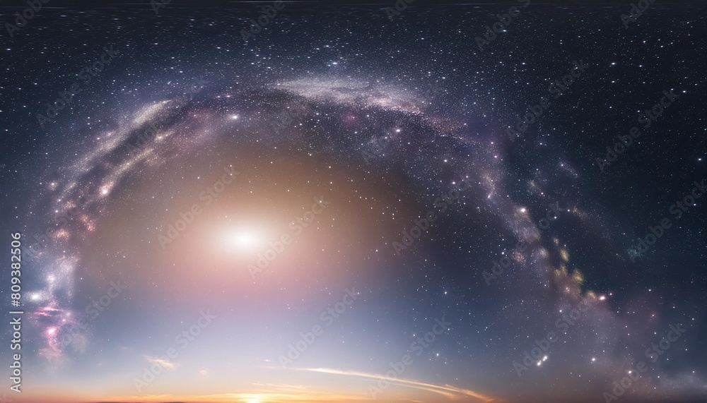 360 degree full sphere panoramic space background with starfield and ...