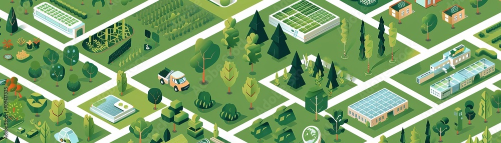 Green Infrastructure Icons Vector graphics and icon sets featuring ...