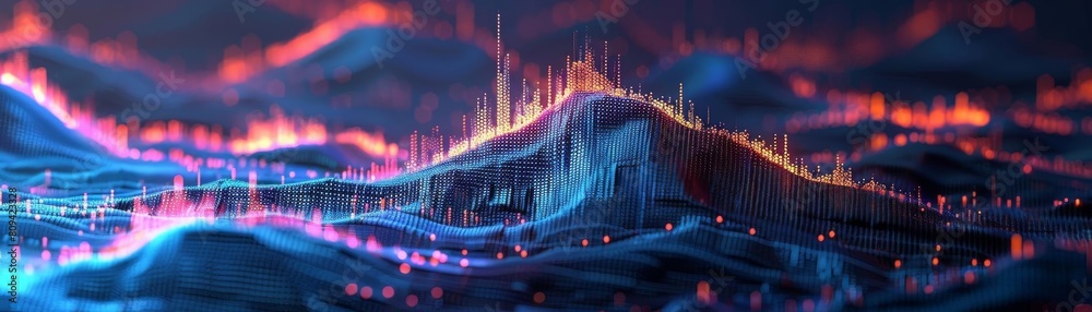 3D waterfall chart of stock market returns, ideal for visualizing ...