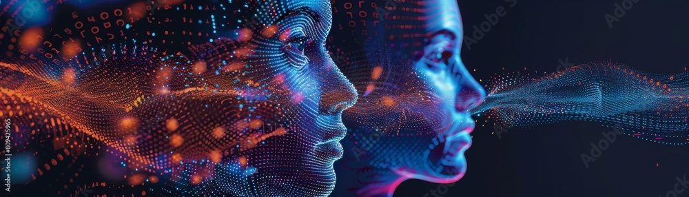 Illustration of a digital echo chamber, with sound waves bouncing ...