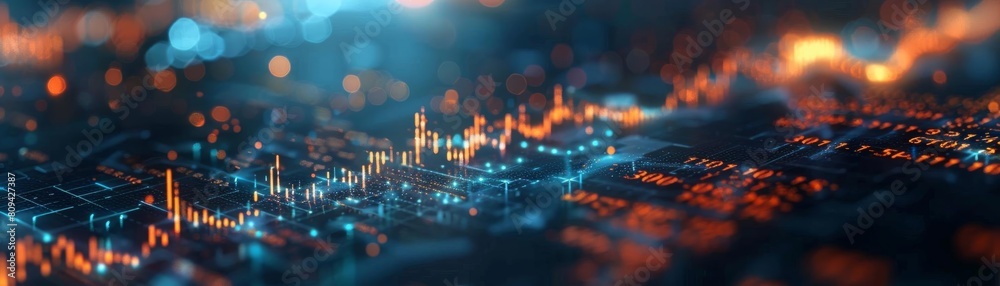 Realistic 3D line graph of stock market growth over decades, ideal for ...